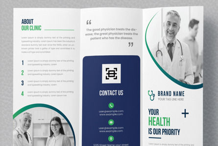 Trifold Brochure Leaflet Layout Instant Download Canva Editable ...