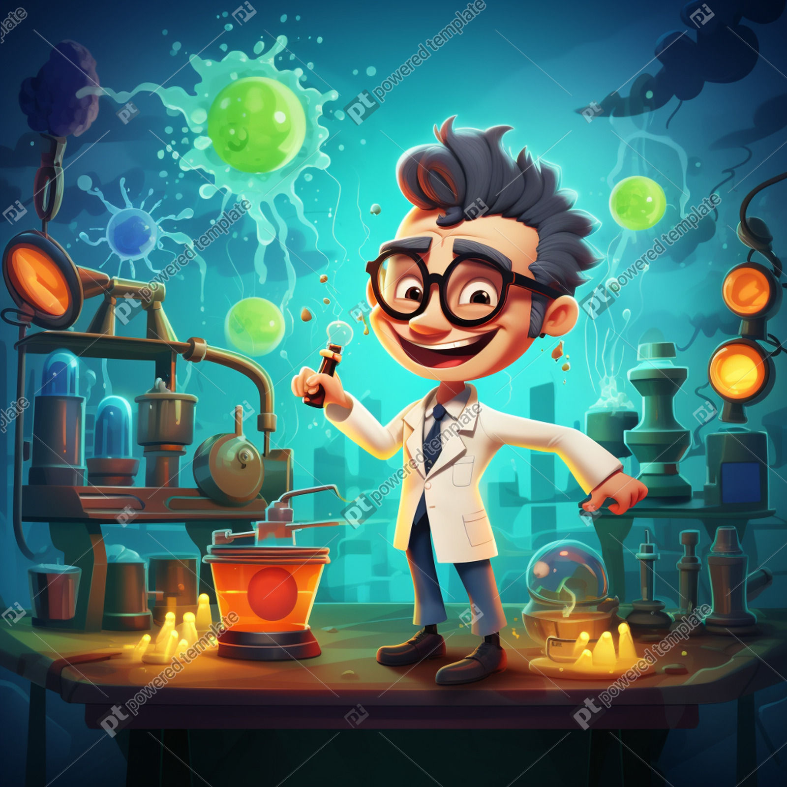 Wild Adventures with Dr Zany | AI Image | PoweredTemplate | 121623 ...