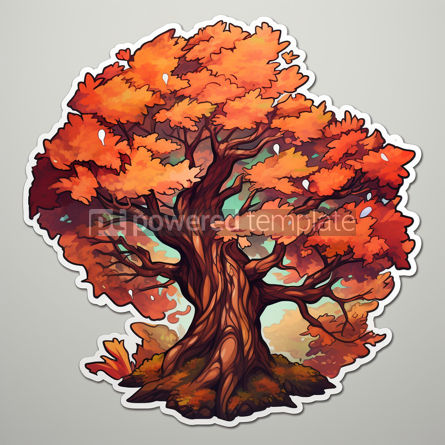 Epic Maple Tree Sticker Design | Gratuit, AI Image | PoweredTemplate ...
