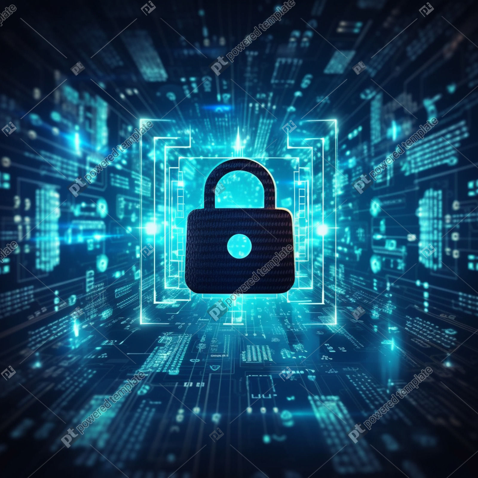 Cyber Security Report Illustration AI Image PoweredTemplate