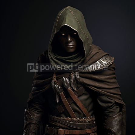 Dark Skinned Elf Archer Stealthy Guardian of the Forest | Free, AI ...