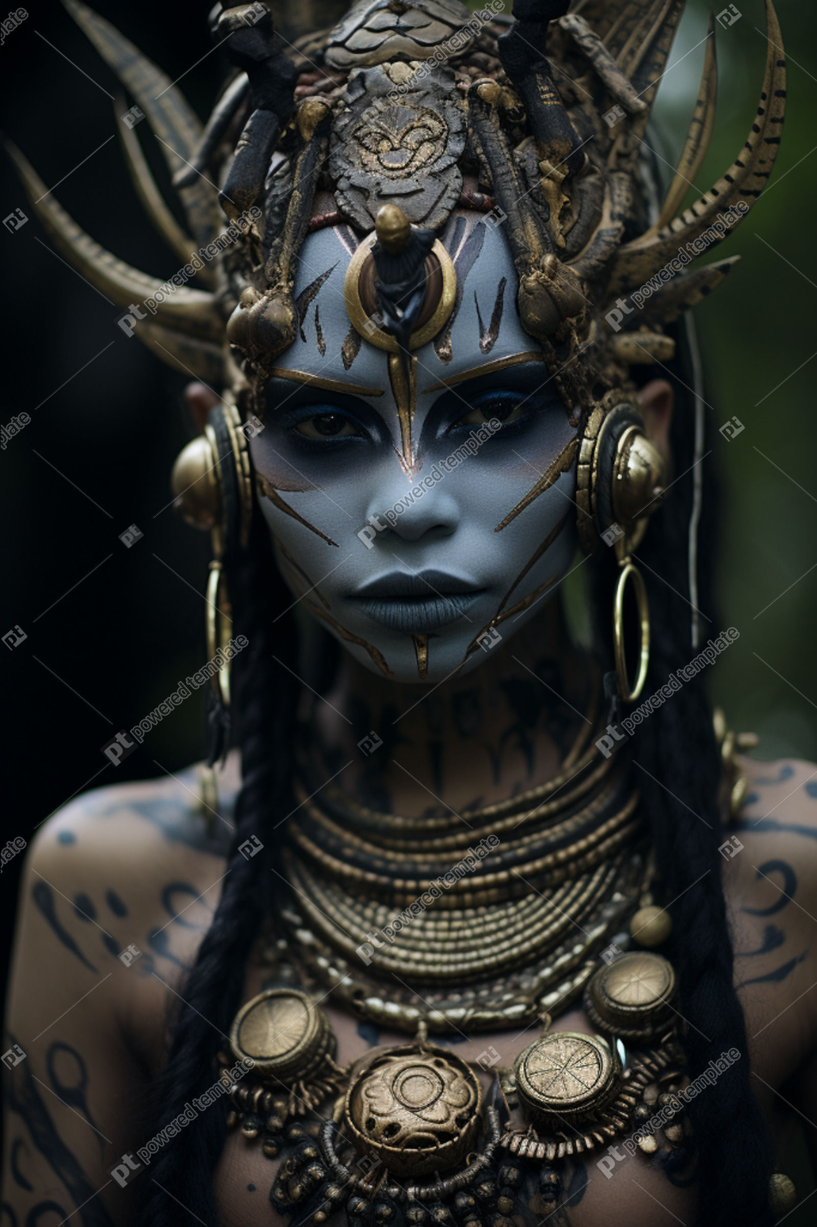 Female Alien Tribal Shaman Trance Enigmatic Portrait with 85mm Prime ...