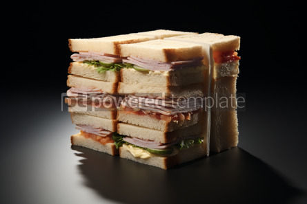 Six-Slice Sandwich Delicately Cut in Light Brown and Gray Palette - UHD ...