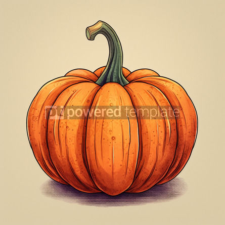Vibrant Minimal Pumpkin Illustration | AI Image | PoweredTemplate ...