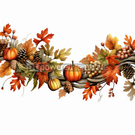 32K 3D Rustic Fall Garland Clipart on White Background | Free, AI Image ...