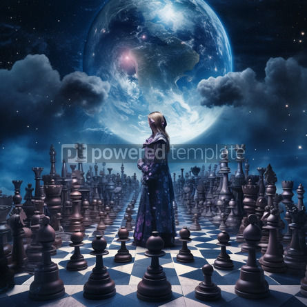Illustration Celestial Chess A Precisionist Monumentality with Stars ...