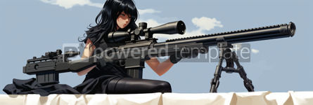 Illustration Deadly Precision Anime-Styled Teenage Assassin Wielding ...