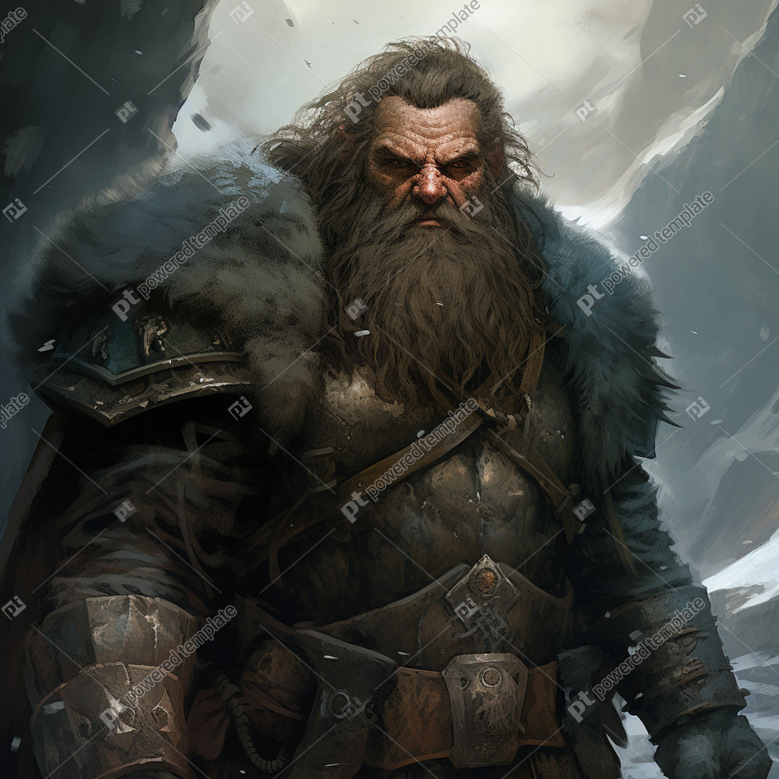 The Mighty Dwarf Roho Wielding His Battle Axe Surrounded by Slain ...