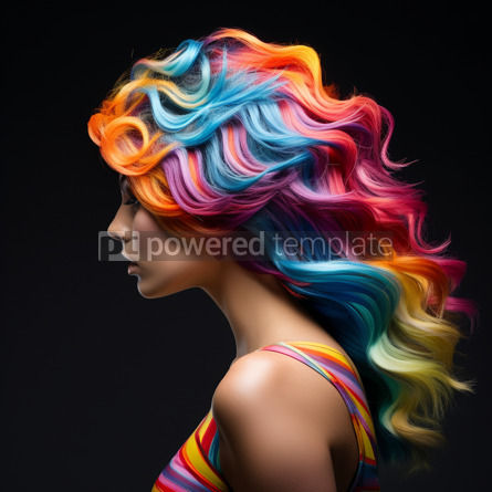 Vibrant Rainbow Fractal Hairstyle A Stunning Hair Transformation | AI ...