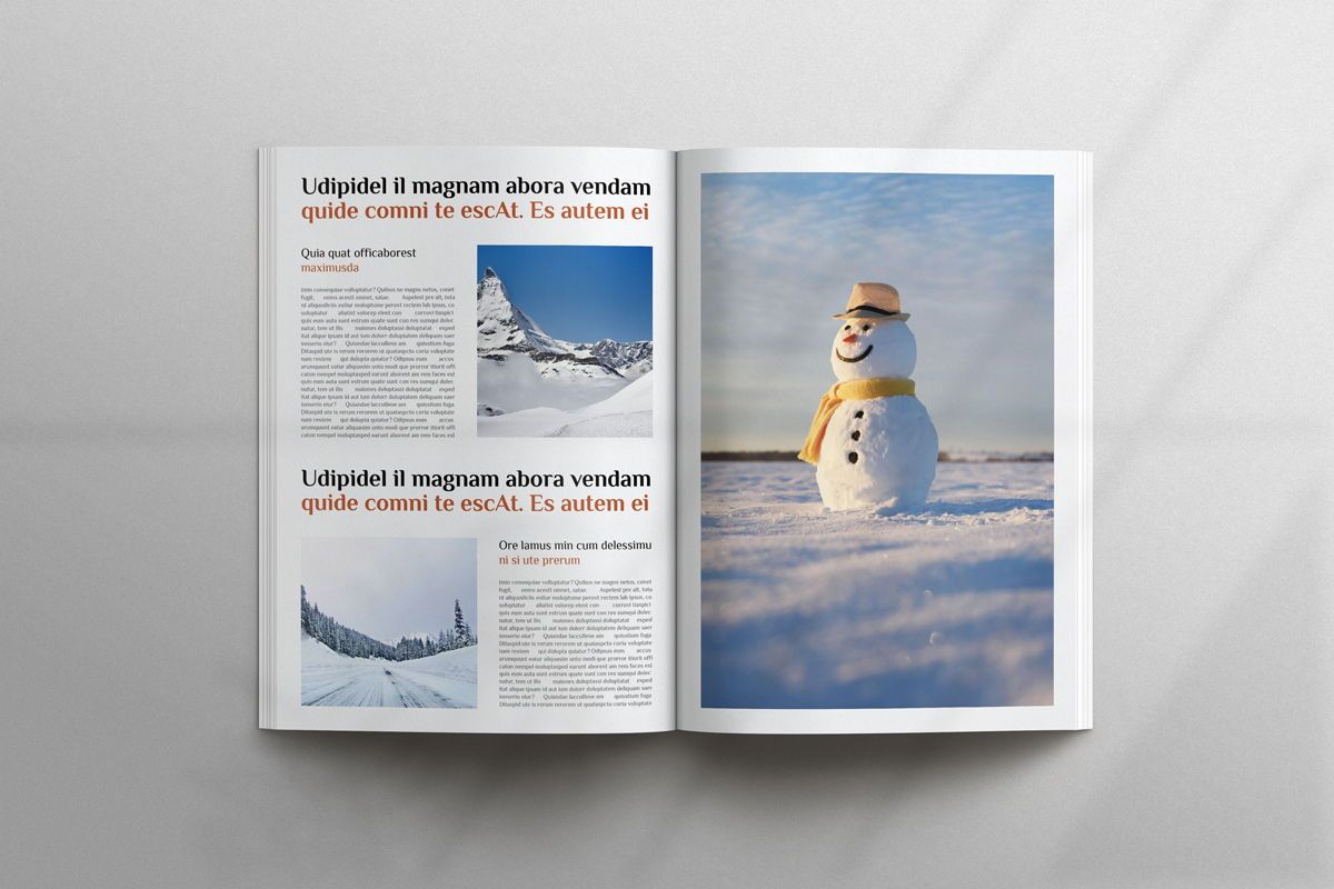 Winter Magazine Template | Brochure | CreativePresentationStudio ...