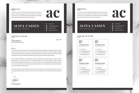 Minimal and Black White Clean Resume CV Template | Resume Template ...