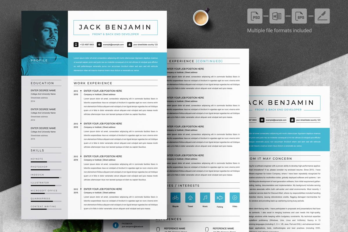CV For Front and Back End Developer | Resume Template | ResumeInventor ...