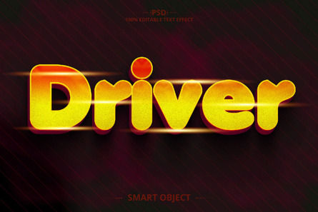 Driver Text Effect Editable PSD Design | Layer Styles | lsvect | 136122 ...