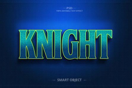 Knight Editable Text Effect 3D Warrior and Gaming Font | Layer Styles ...