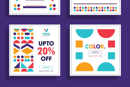 Geometric Instagram Post Design | Web Elements | MightyDesign | 136631 ...