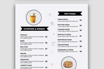 Double Side Food Menu Template | Stationery | MightyDesign | 136660 ...