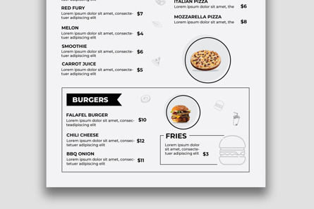 Double Side Food Menu Template | Stationery | MightyDesign | 136660 ...
