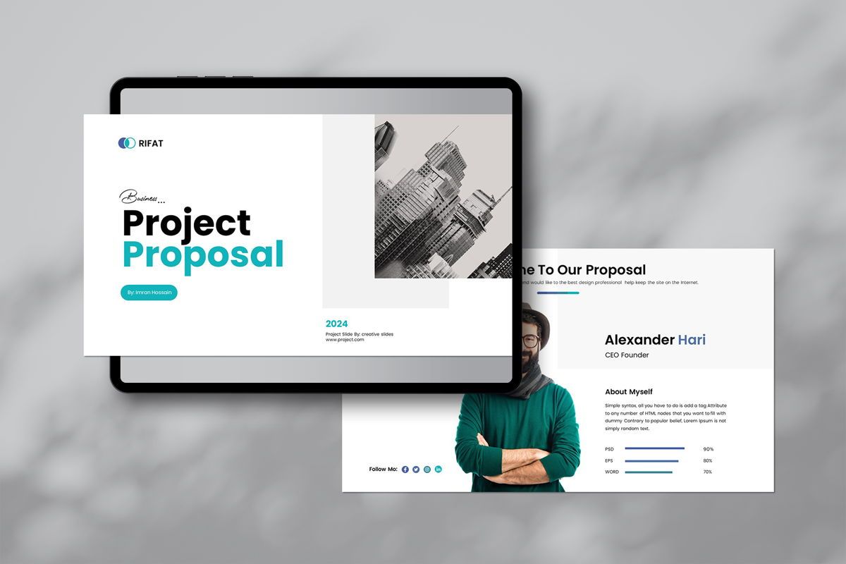 Project Proposal Google Slides Template par Creative Slides sur ...