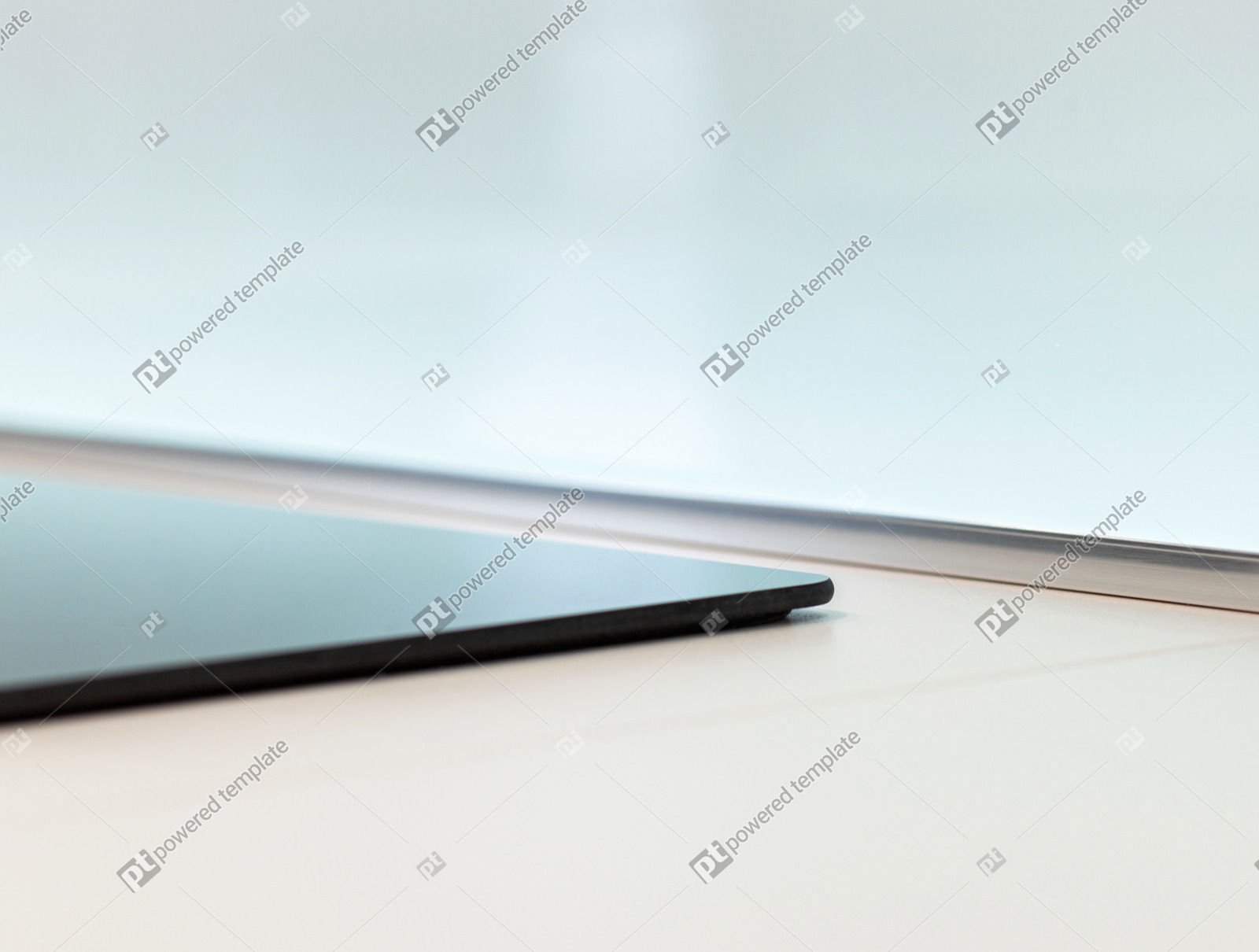 Detail of the Corner of An Induction Hob The Glass Is Black and ...