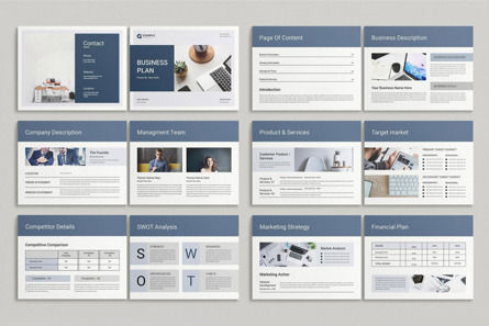 Business Plan Template Landscape | Brochure | trigtype | 139520 ...