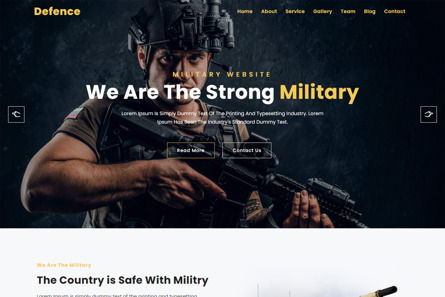 Defence Military Service Army Website Template | Web Template ...
