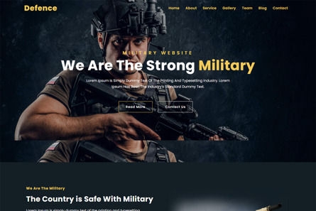 Defence Military Service Army Website Template | Web Template ...