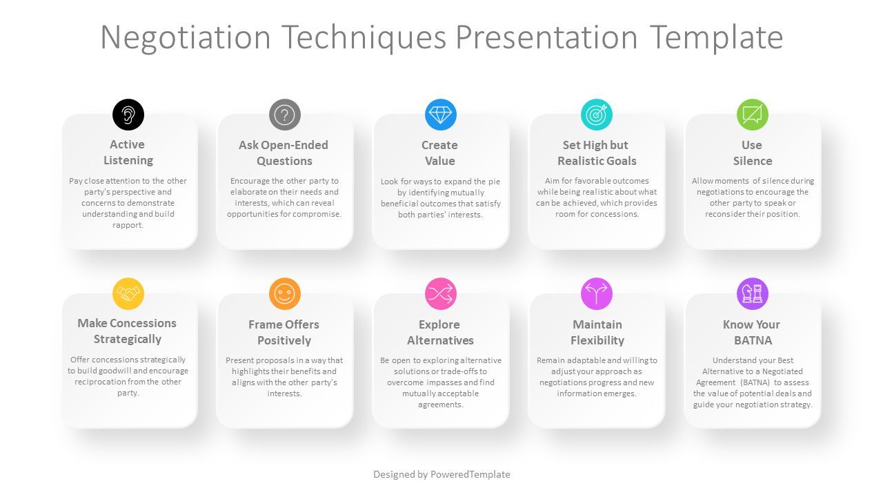 Free Negotiation Techniques Presentation Template - Free Presentation ...