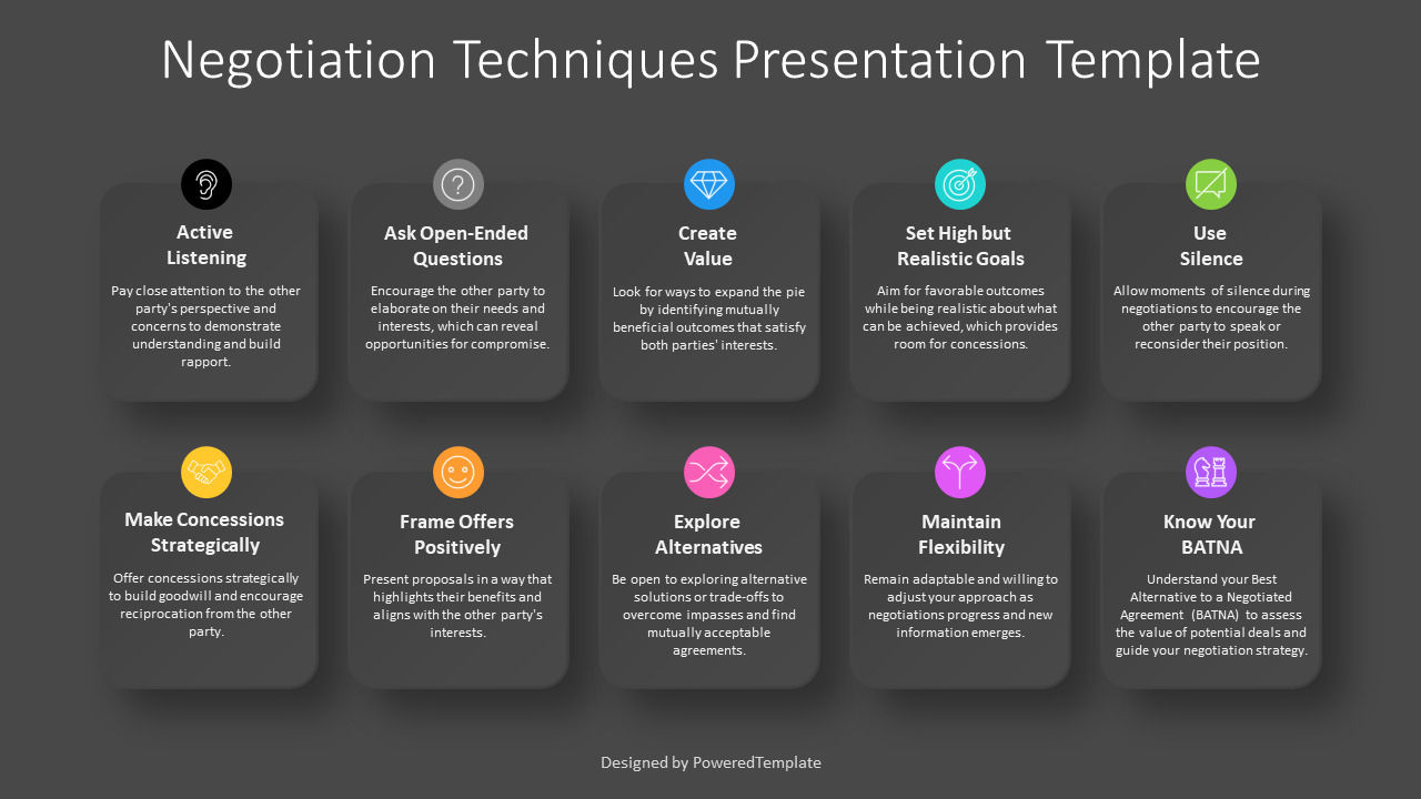 Free Negotiation Techniques Presentation Template - Free Presentation ...