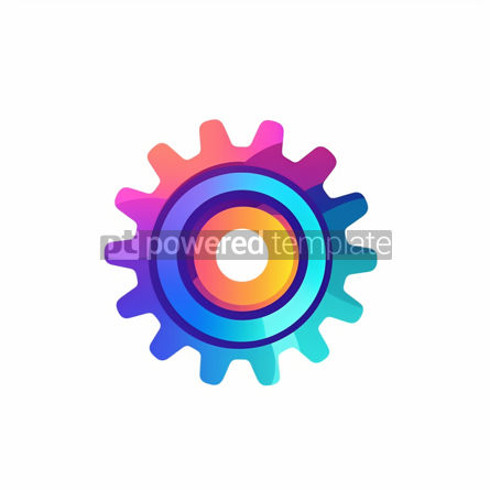 Illustration of a Gear with Gradient Colors | Free, AI Image ...