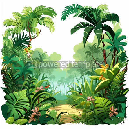 Illustration of a Lush Jungle Path | Free, AI Image | PoweredTemplate ...