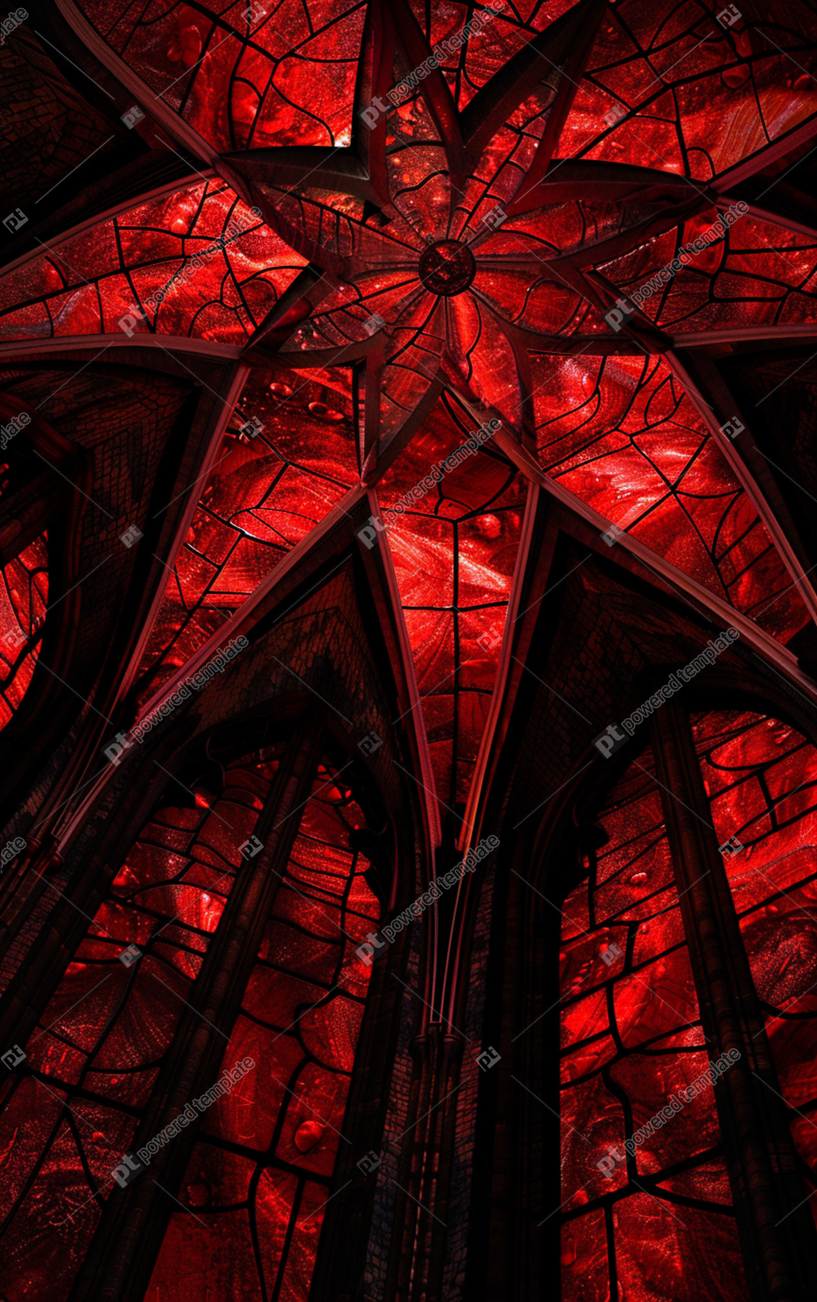 Scarlet Reverie - Stained Glass Majesty | Gratis, Immagine AI ...