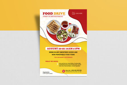 Food Drive Flyer Template | Flyer | sistec | 141712 | PoweredTemplate.com