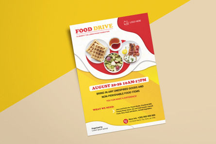 Food Drive Flyer Template | Flyer | sistec | 141712 | PoweredTemplate.com