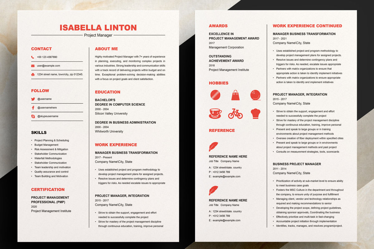 Simple And Clean Resume Template Layout | Resume Template ...