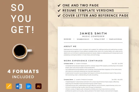 Music Composer Resume Template | Resume Template | SwiftResume | 141960 ...