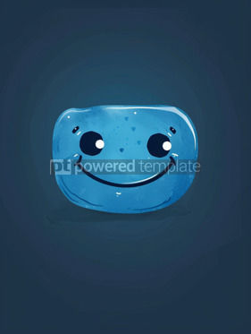 Illustration of a Smiling Blue Blob | AI Image | PoweredTemplate ...