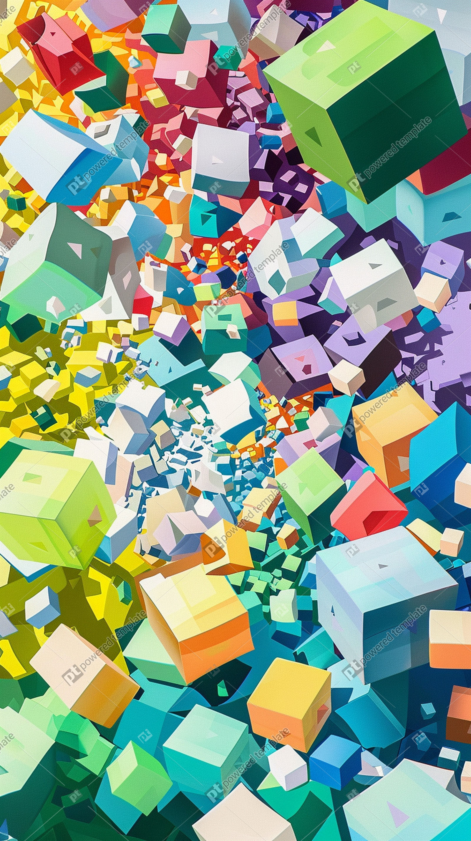 Deconstructing Dimensions | AI Image | PoweredTemplate | 142361 ...