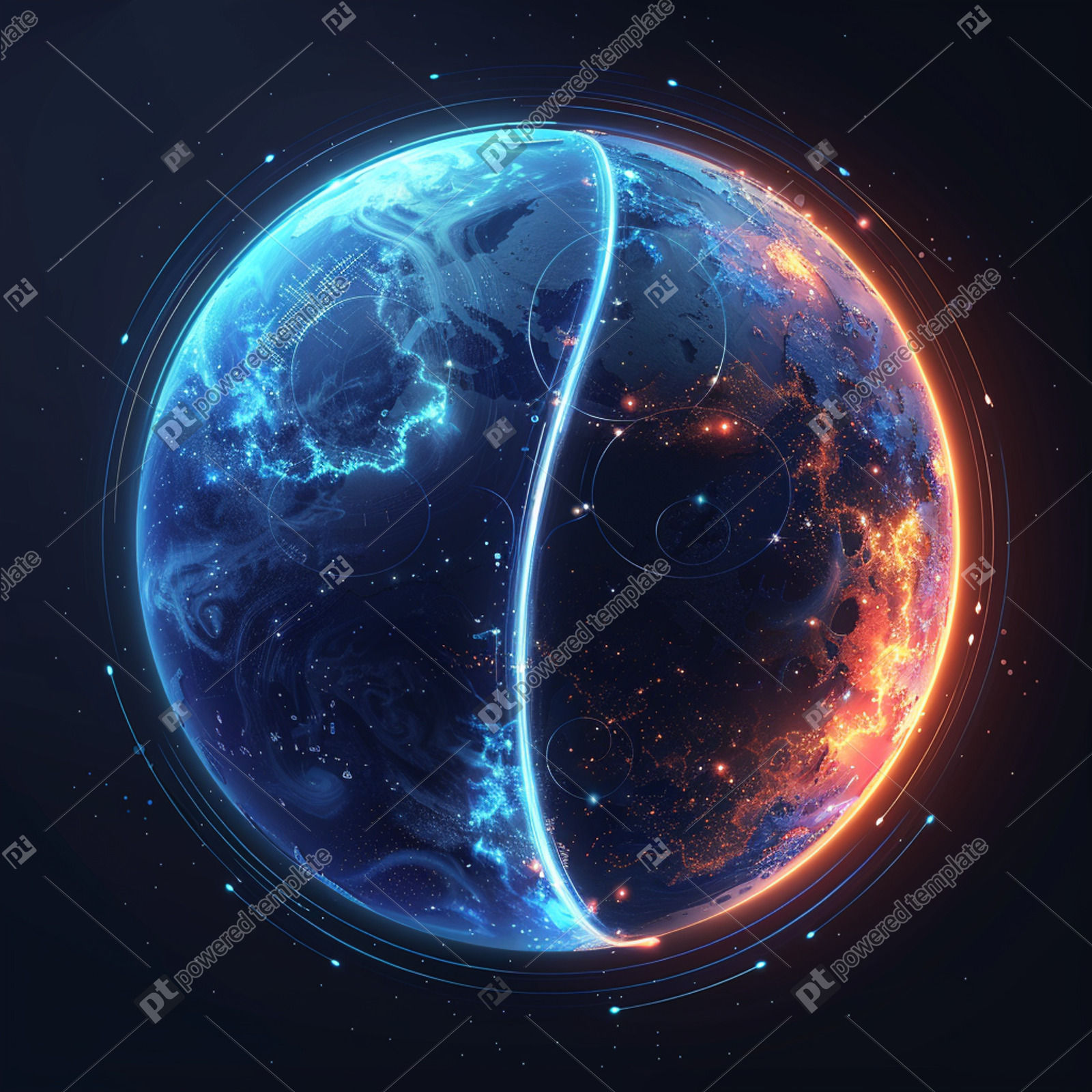 Cosmic Divide A World Transformed by Technology | AI Image ...