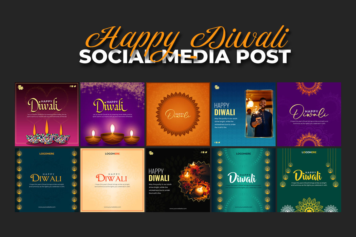 Diwali Social Media Post Templates | 웹 요소 | zeiorestudio | 142860 ...