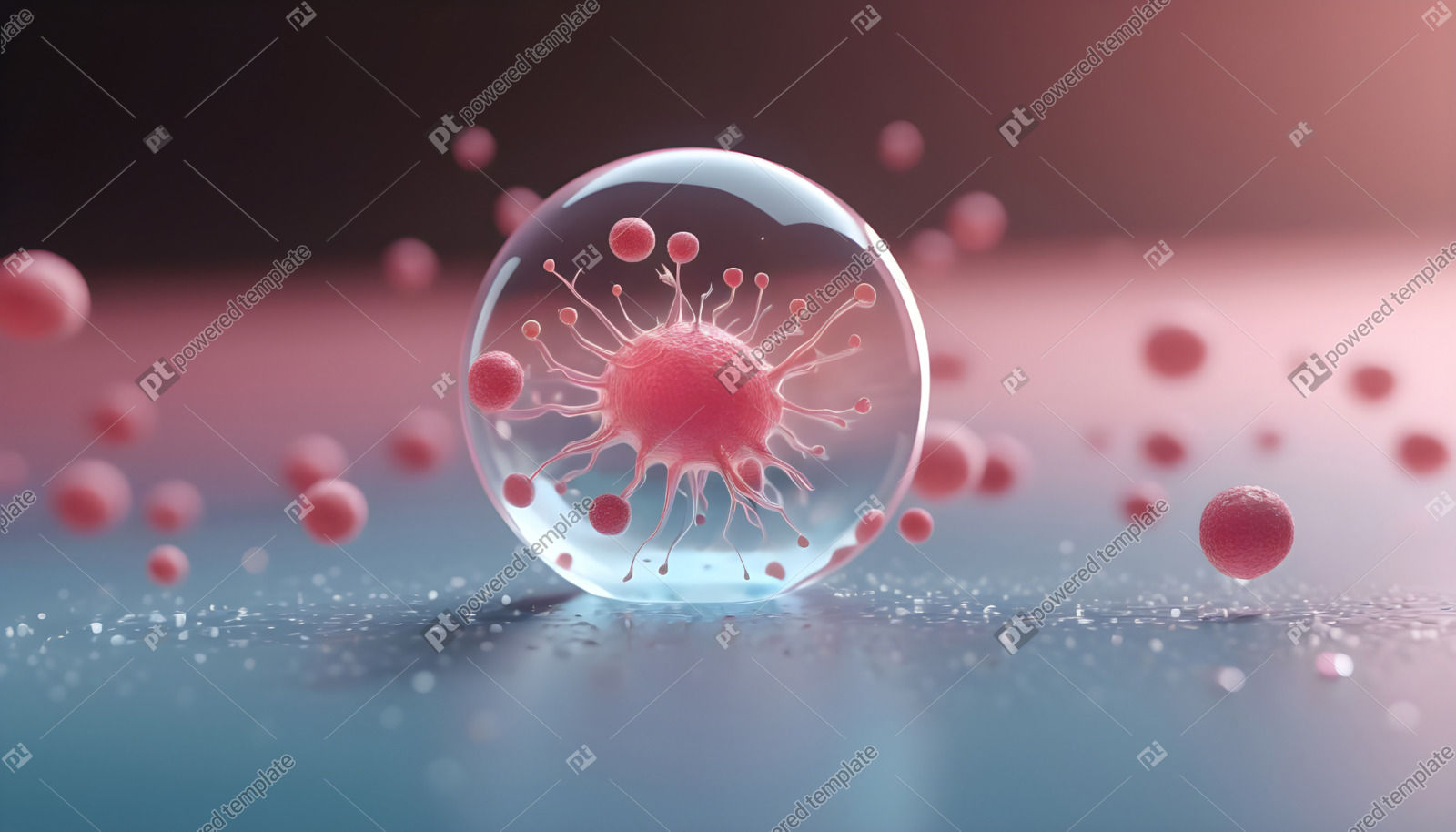Coronavirus 2019-nCoV in Crystal Ball 3D Illustration Generative AI ...