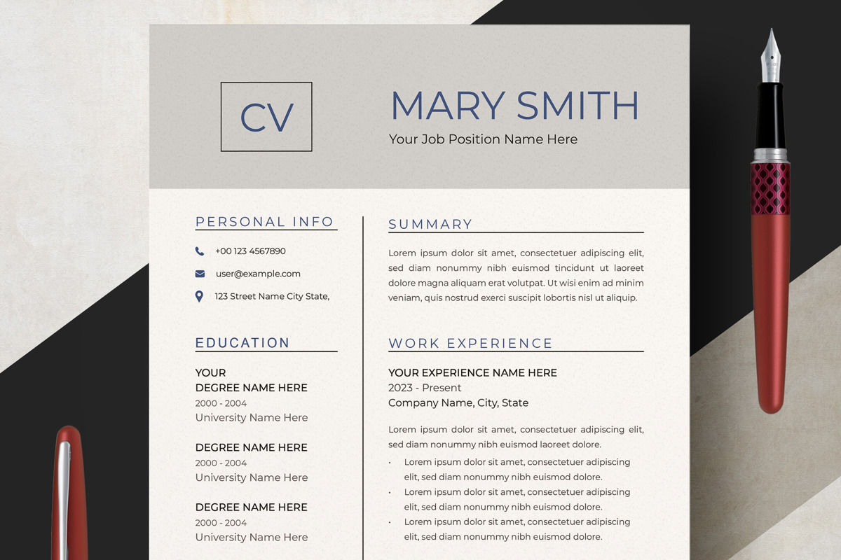 Clean Simple Resume Design | Resume Template | ResumeInventor | 143553 ...