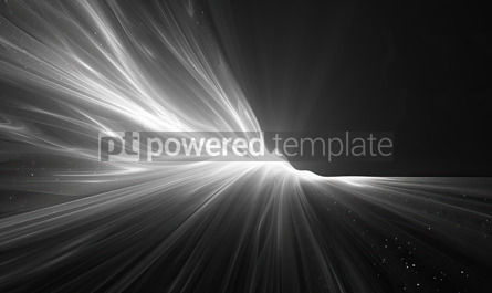 A Single Beam of Light Shines Down onto a Wet Dark Surface with ...