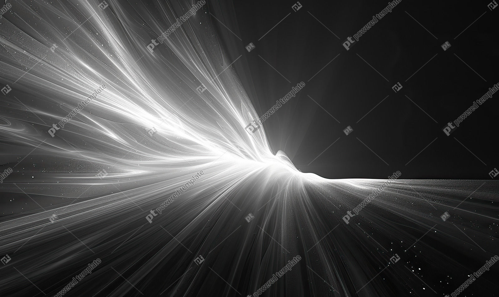 A Single Beam of Light Shines Down onto a Wet Dark Surface with ...