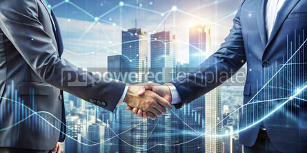 Businessmen Handshake Partnership and Economic Growth Concept | AI ...