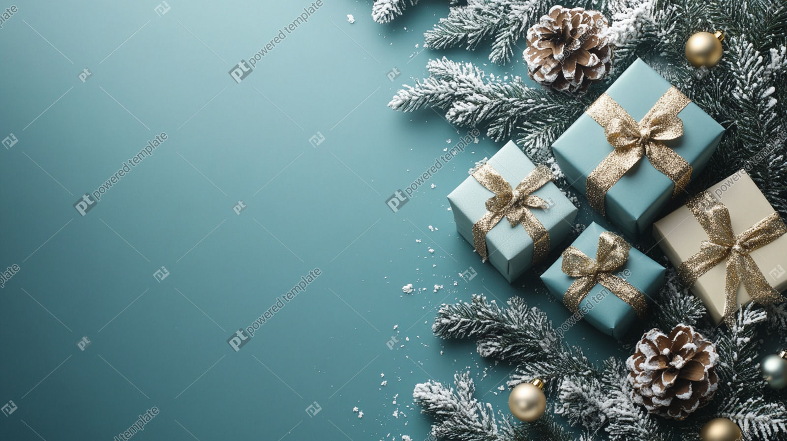 Elegant Winter Wonderland Festive Gift Boxes Nest Led Among Snowy ...