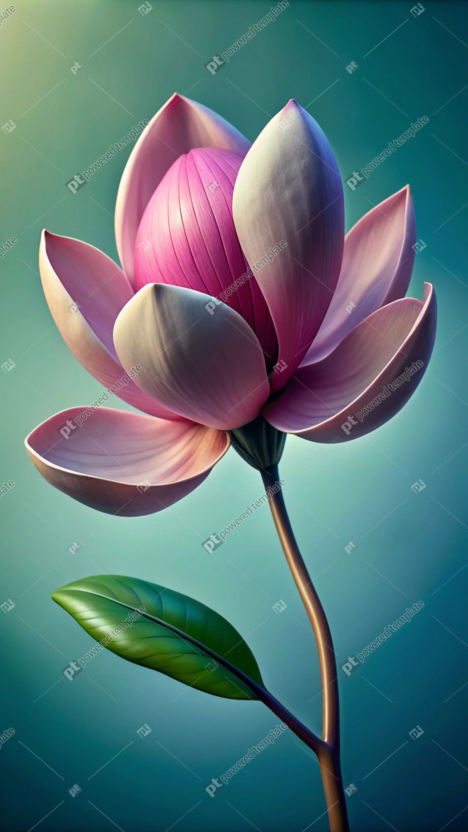 3D Rendering of Magnolia Flower Generative AI | AI Image | Photo Wall ...