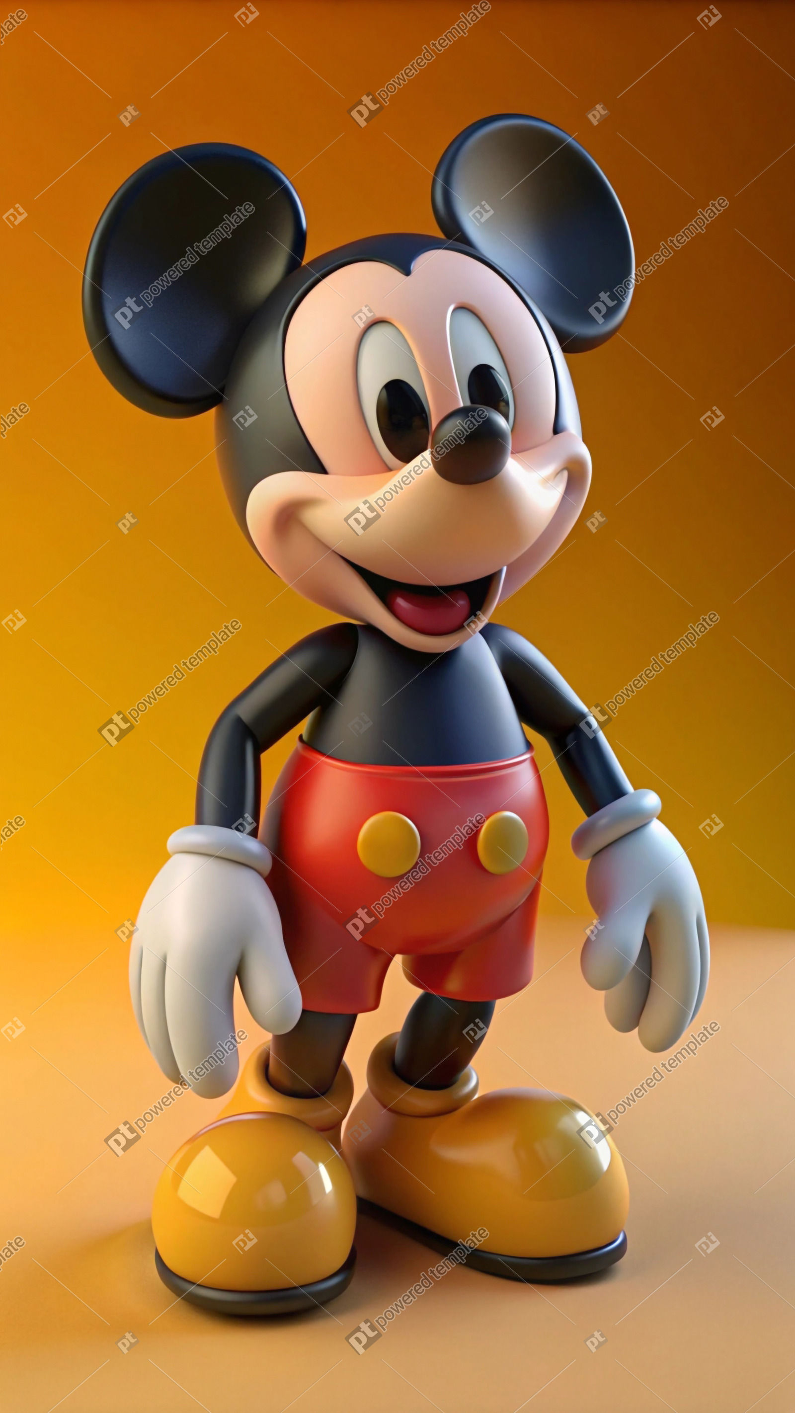 3D Rendering of Dynamic Mickey Mouse Generative AI | AI Image | Photo ...