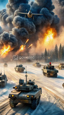 Military Vehicles in Action Generative AI | AI Image | Photo Wall ...