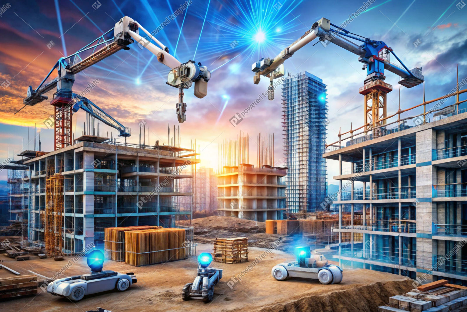 Advanced Robotics in Construction | AI Image | Photo Wall | 145576 ...