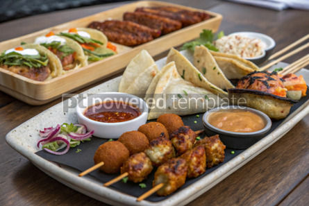 Fusion Street Food Platter | AI Image | Photo Wall | 145902 ...